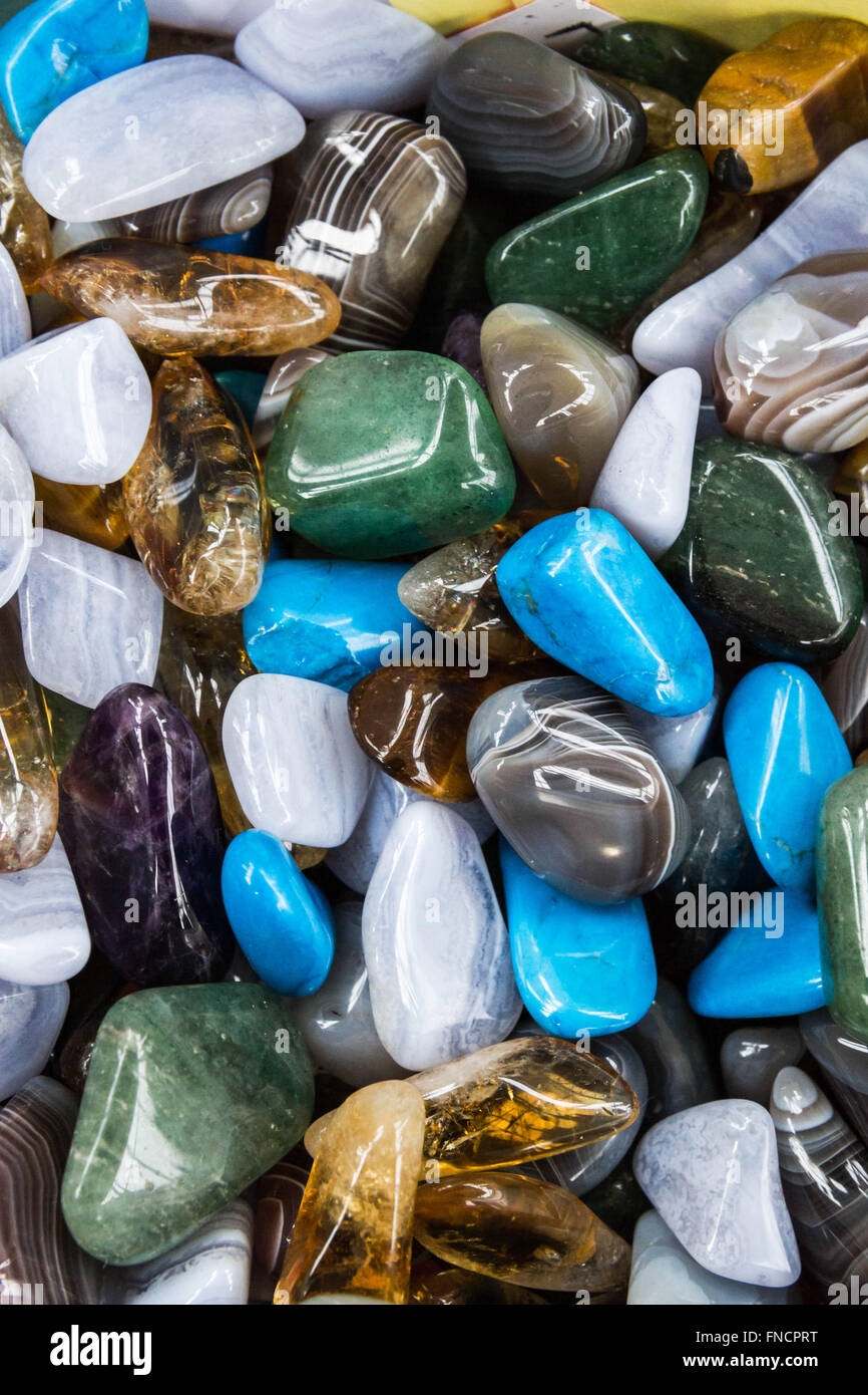 Natural colored stones of different breeds Stock Photo - Alamy