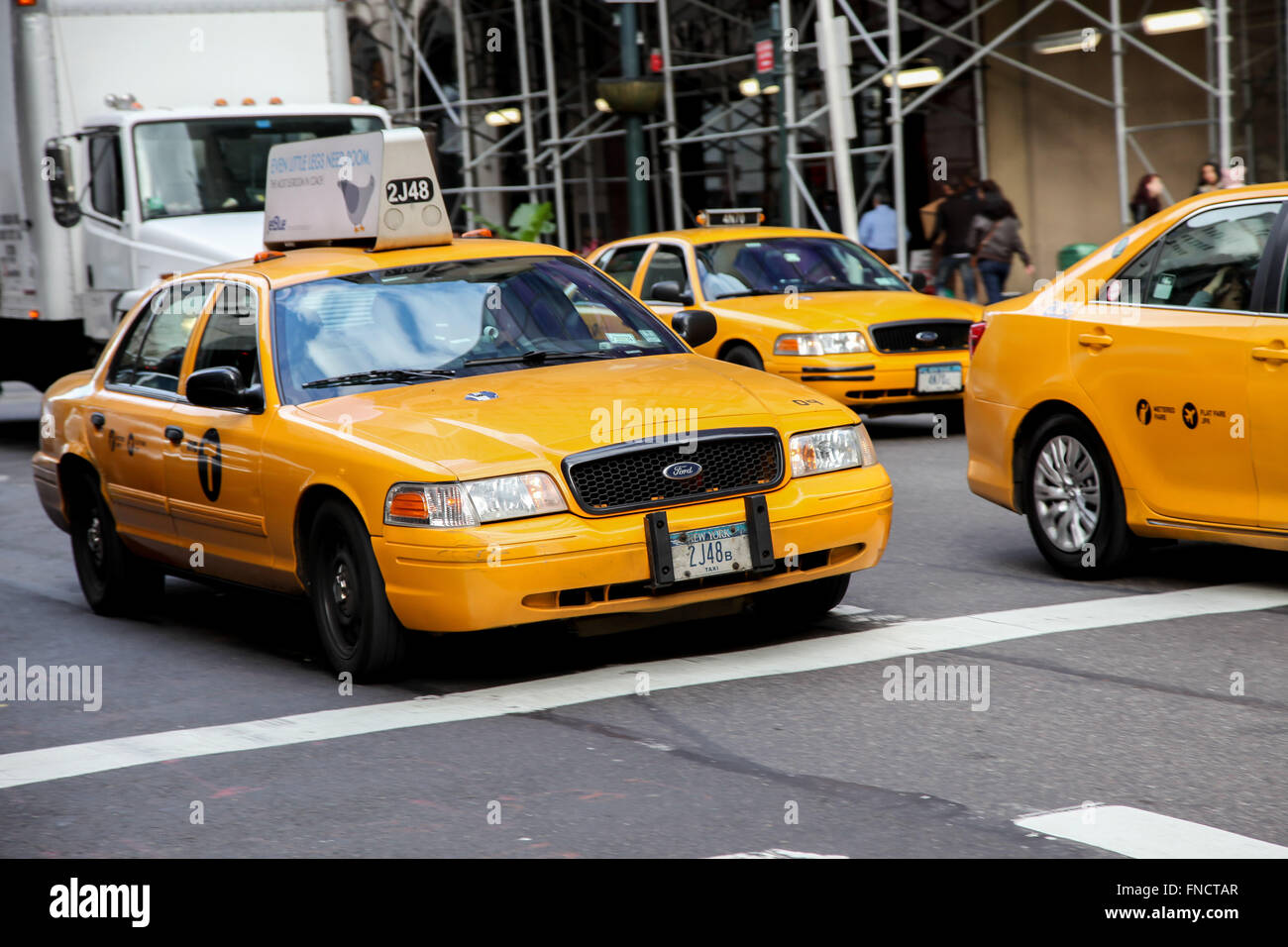 New York city cabs on street in New York , USA Stock Photo - Alamy