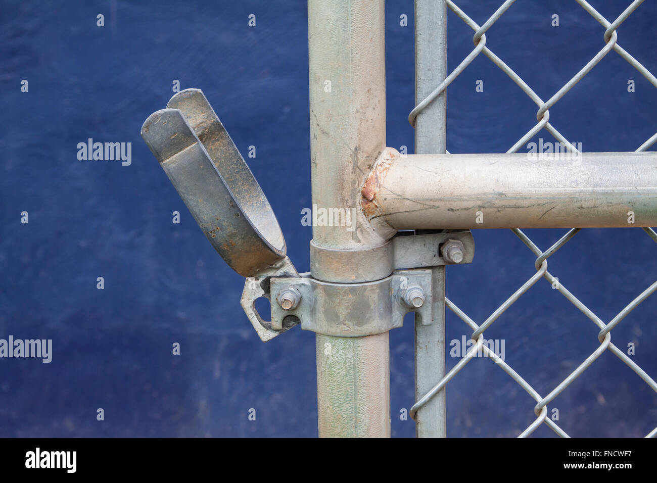 chain link fence hardware Stock Photo - Alamy