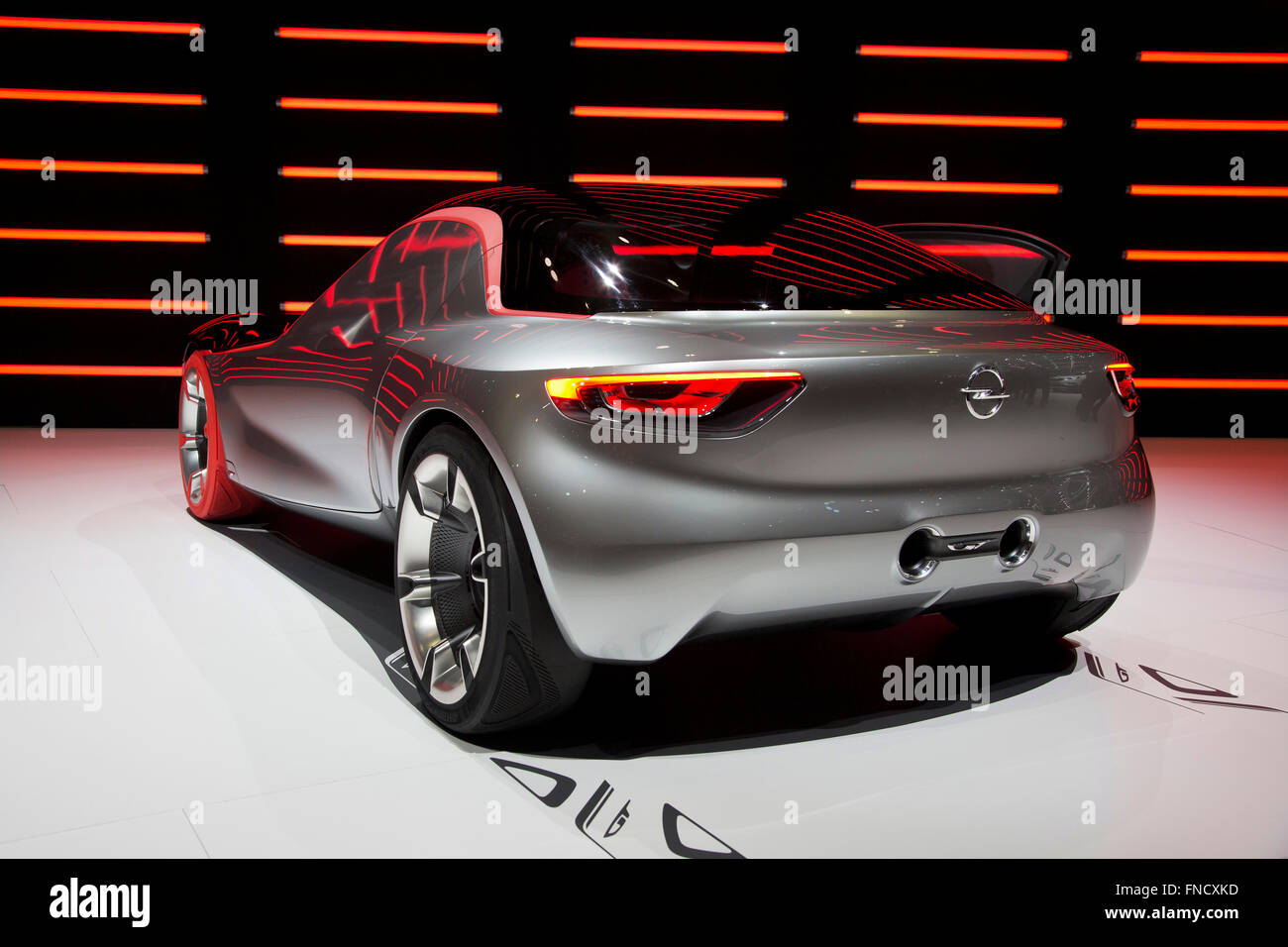 Opel GT Concept sports car wheel at the Geneva Motor Show 2016 Stock ...
