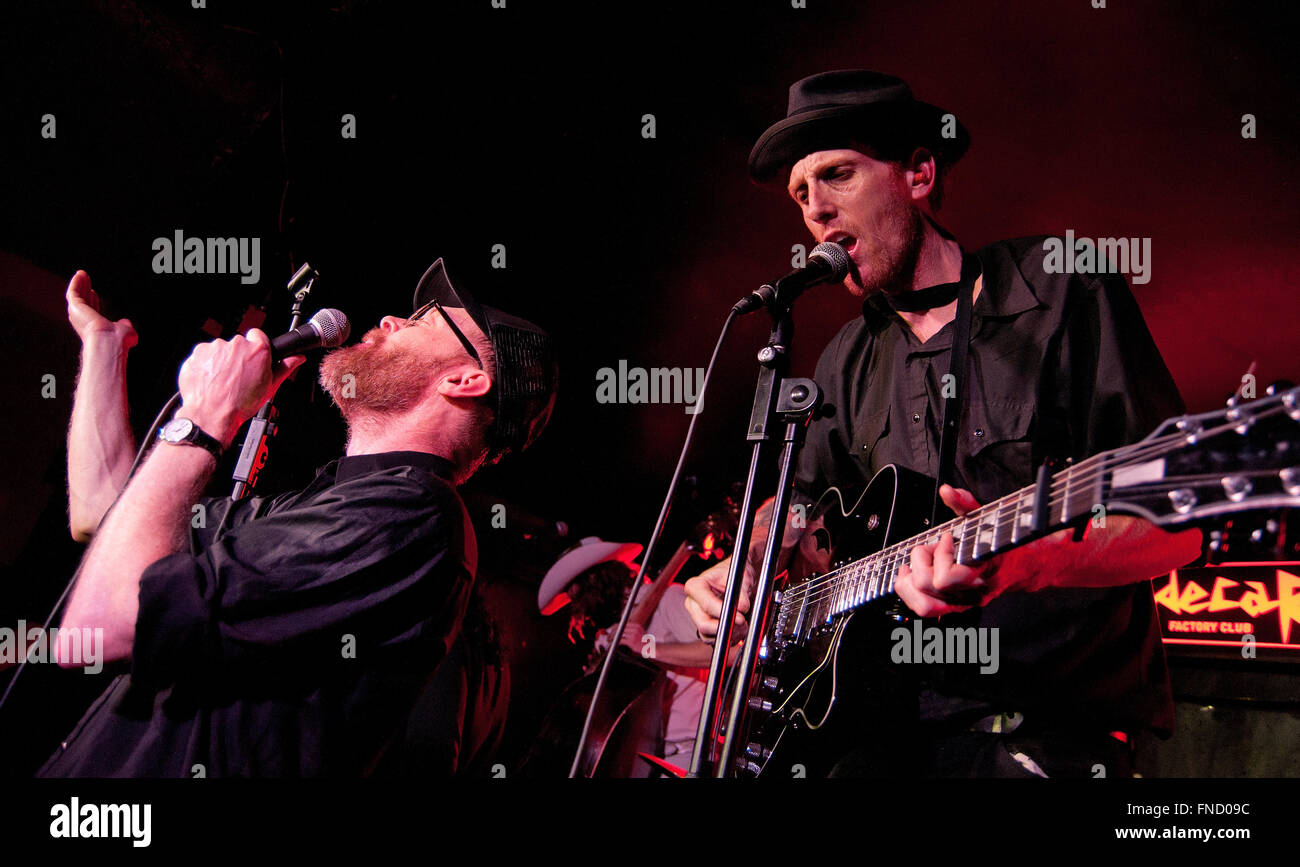 BARCELONA - FEB 4: Slim Cessna's Auto Club (American country music band ...