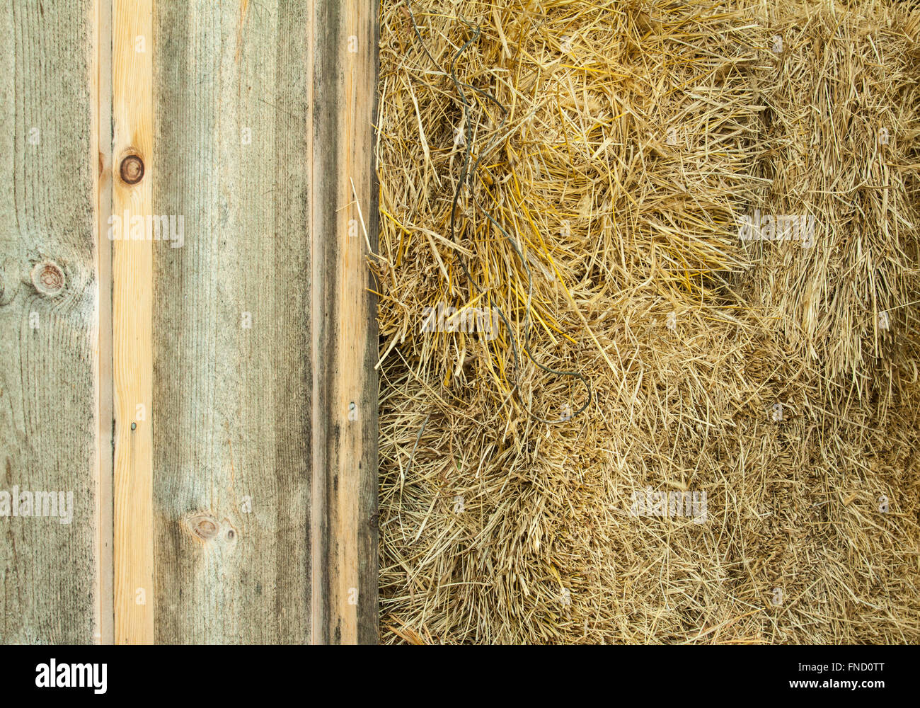 hay bails in the barn for horse feed Stock Photo - Alamy