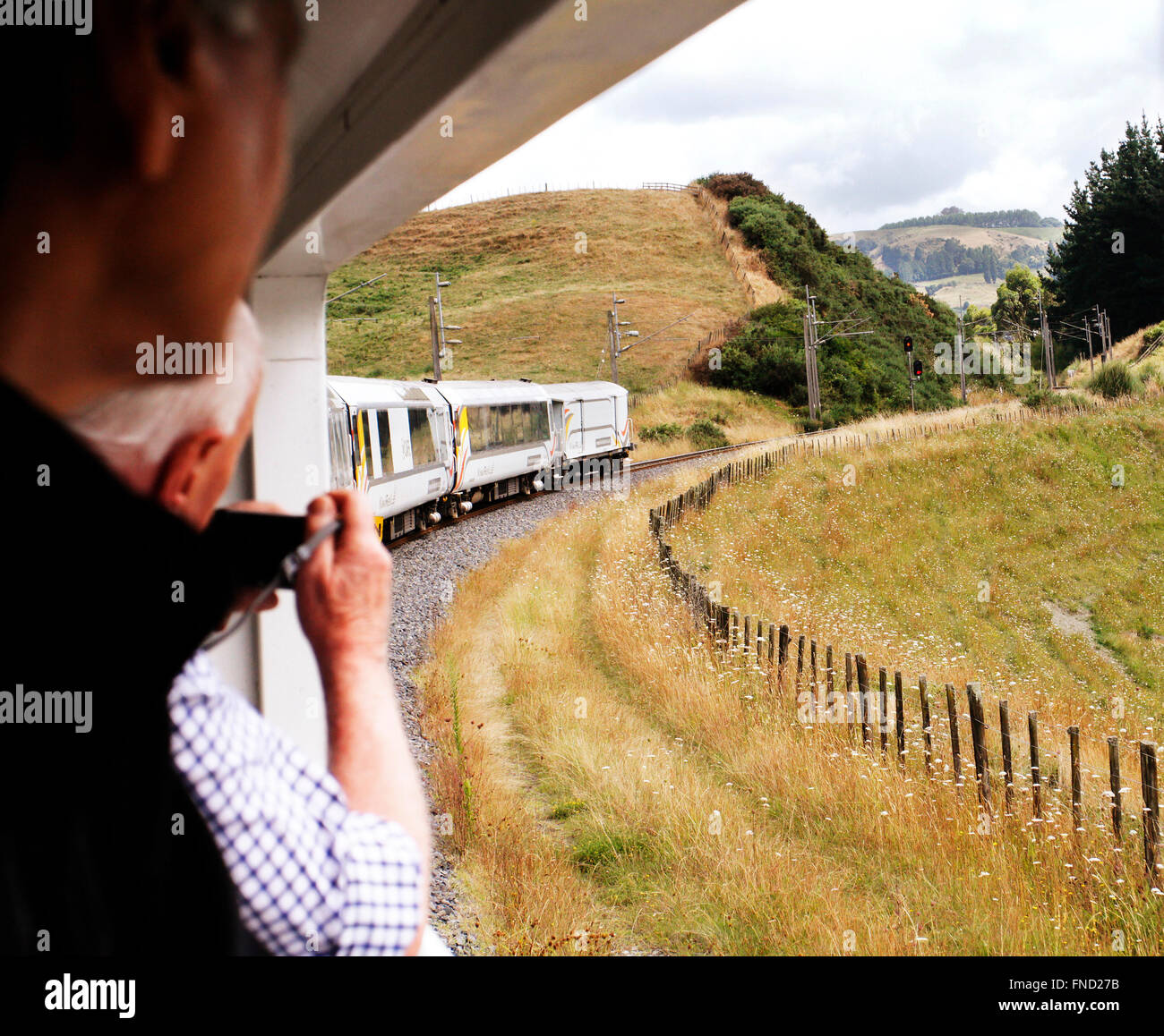 View from inside the open coach of Northern Explorer Train in New ...