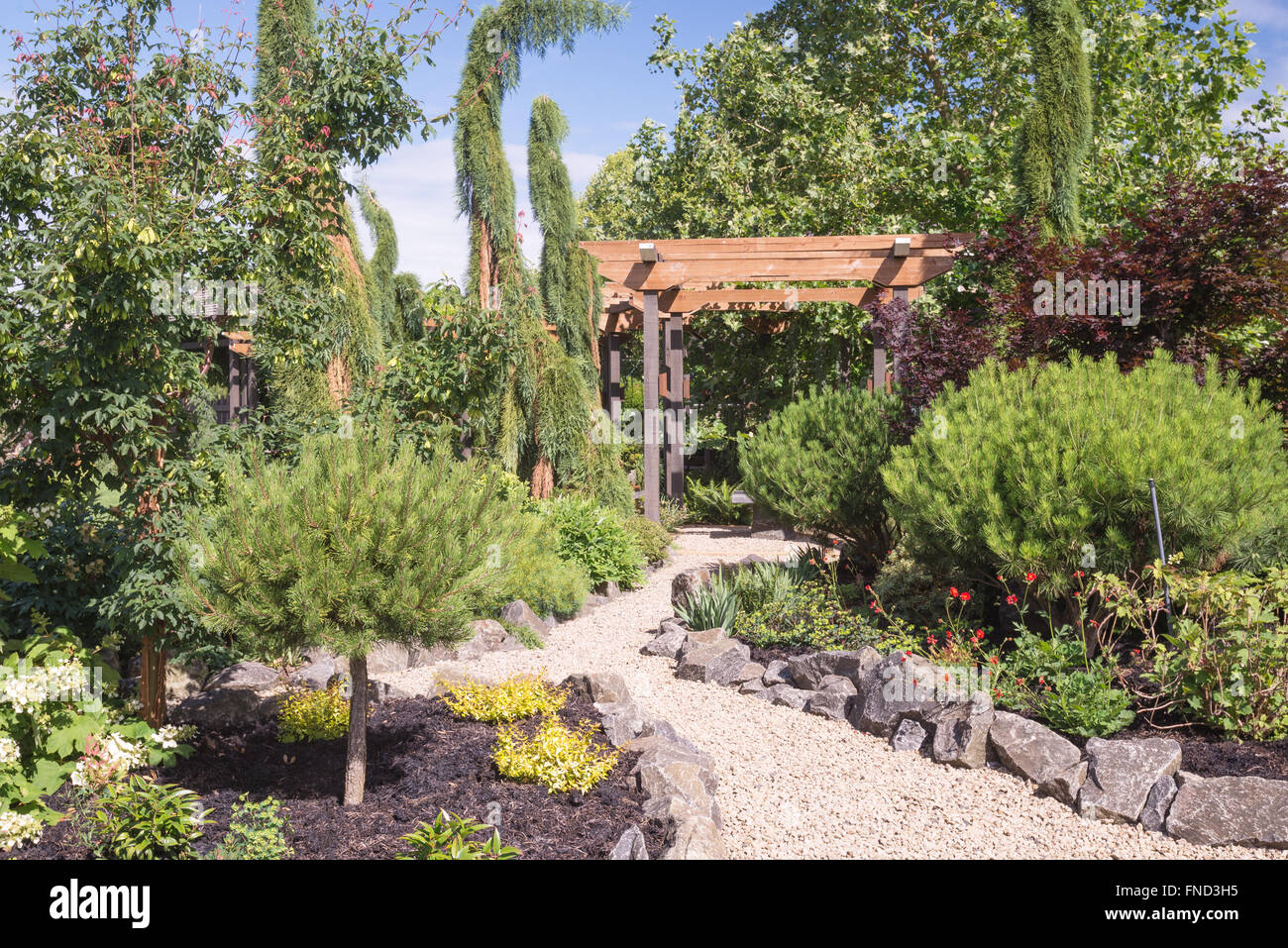 Pebble stone path walkway hi-res stock photography and images - Alamy