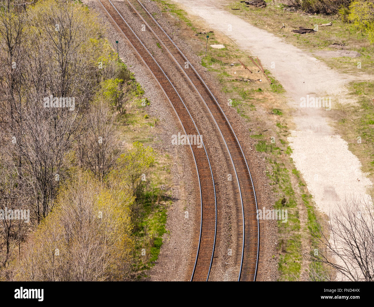 Curved rail tracks hi-res stock photography and images - Alamy