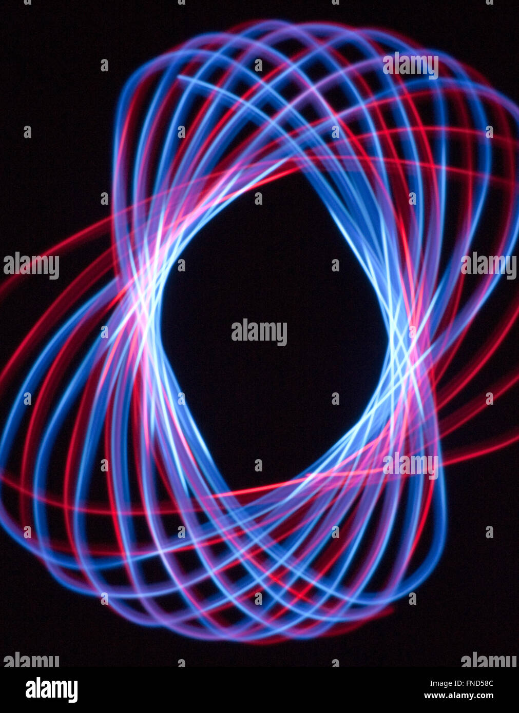 Red and Blue Lights in Motion Stock Photo - Alamy