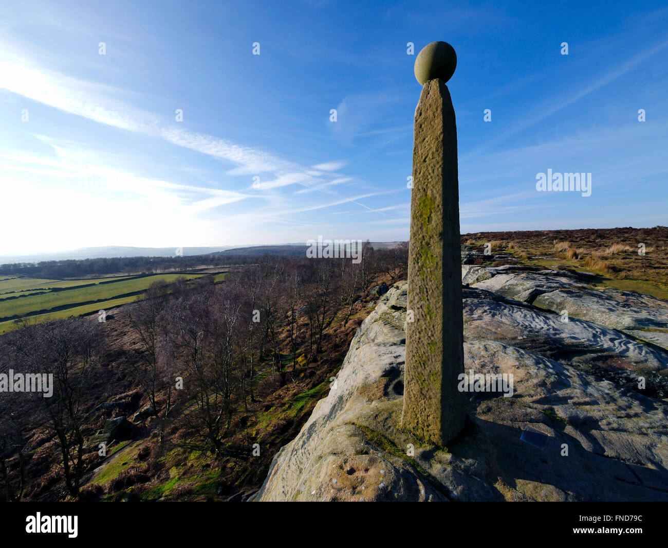 the summit of Birchen Edge Peak District National Park Derbyshire Stock ...