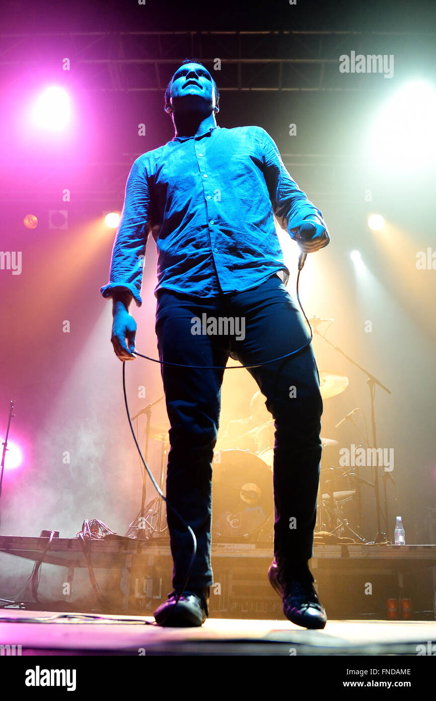 BARCELONA - OCT 20: Future Islands (synthpop electronic dance band ...