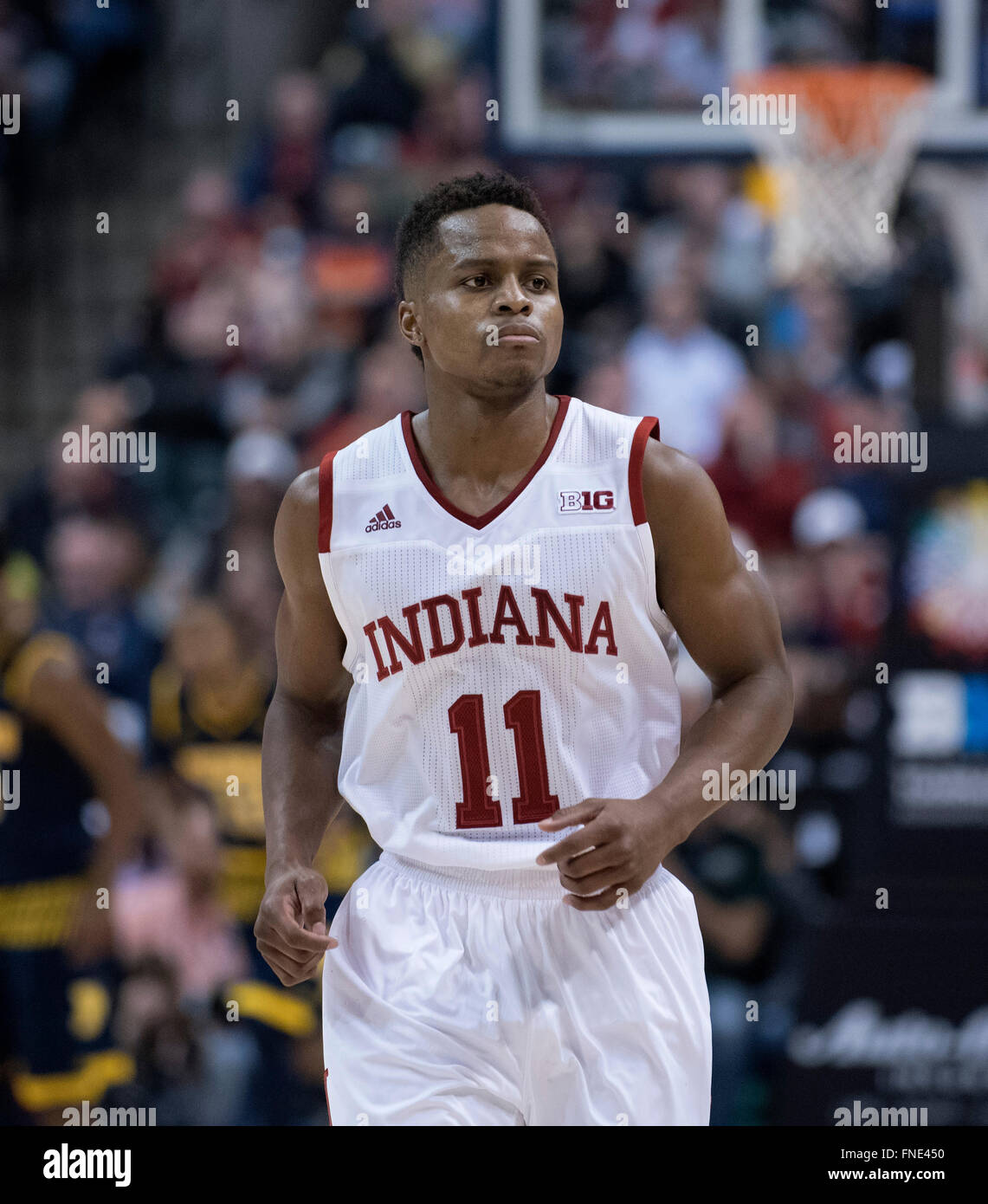 Indianapolis, IN. USA. 11th Mar, 2016. Indiana Hoosiers guard Yogi ...