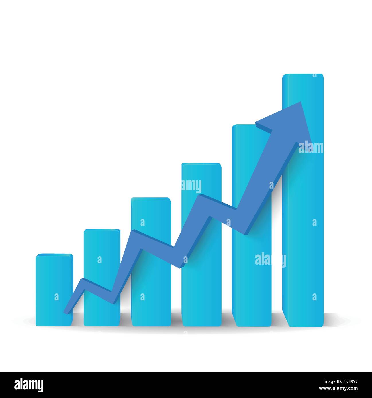 Growing blue graph Stock Vector Image & Art - Alamy