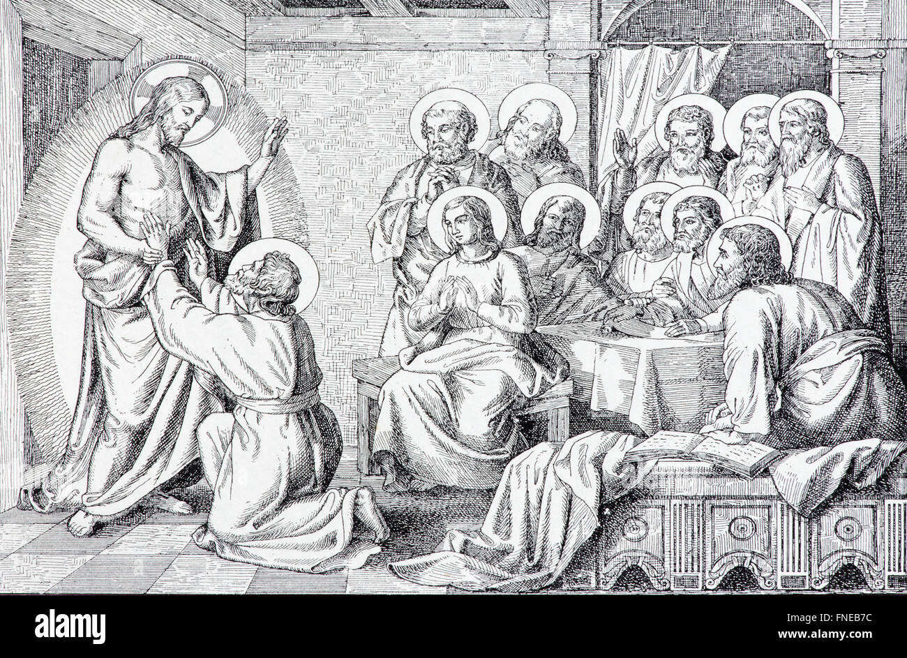 SEBECHLEBY, SLOVAKIA - JULY 27, 2015: The Apparition of resurrected ...