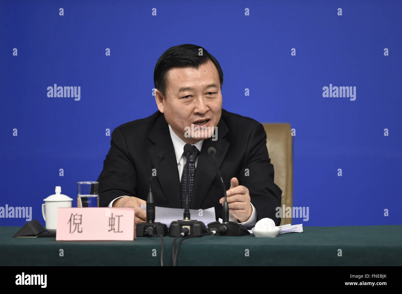 Beijing, China. 15th Mar, 2016. Vice Minister of Housing and Urban ...