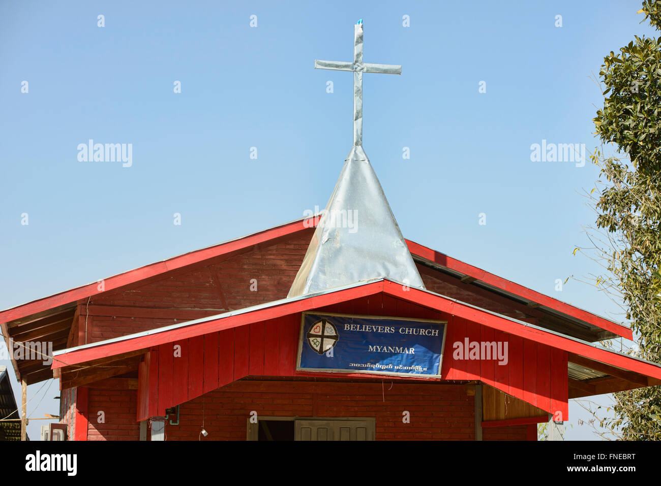 Believers Church in Mindat, Chin State, Myanmar Stock Photo - Alamy