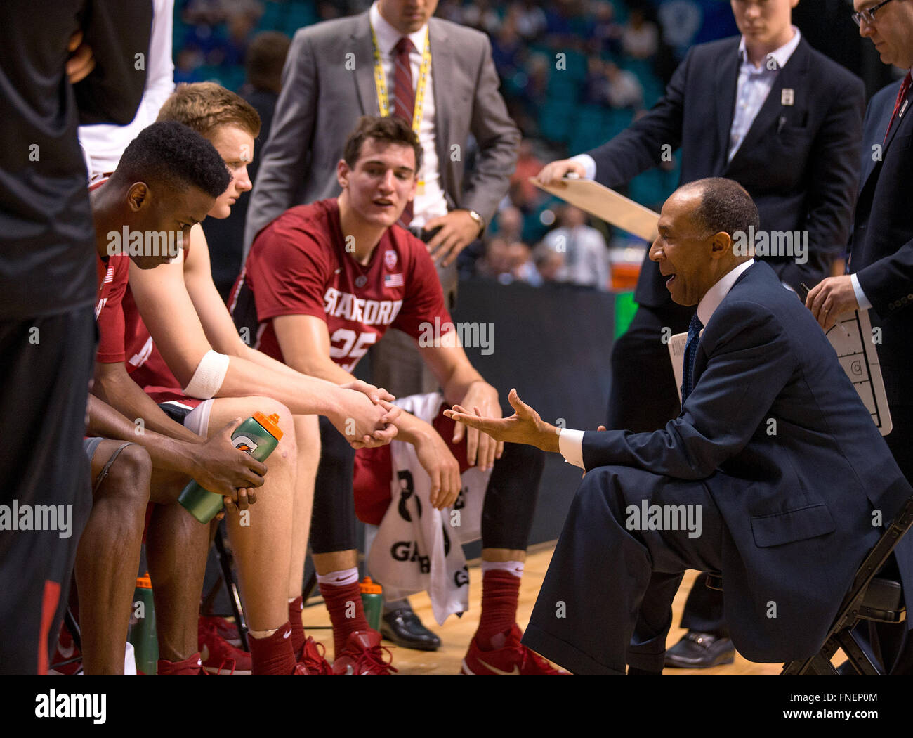 Las Vegas, NV, USA. 09th Mar, 2016. Stanford Cardinal head coach Johnny ...