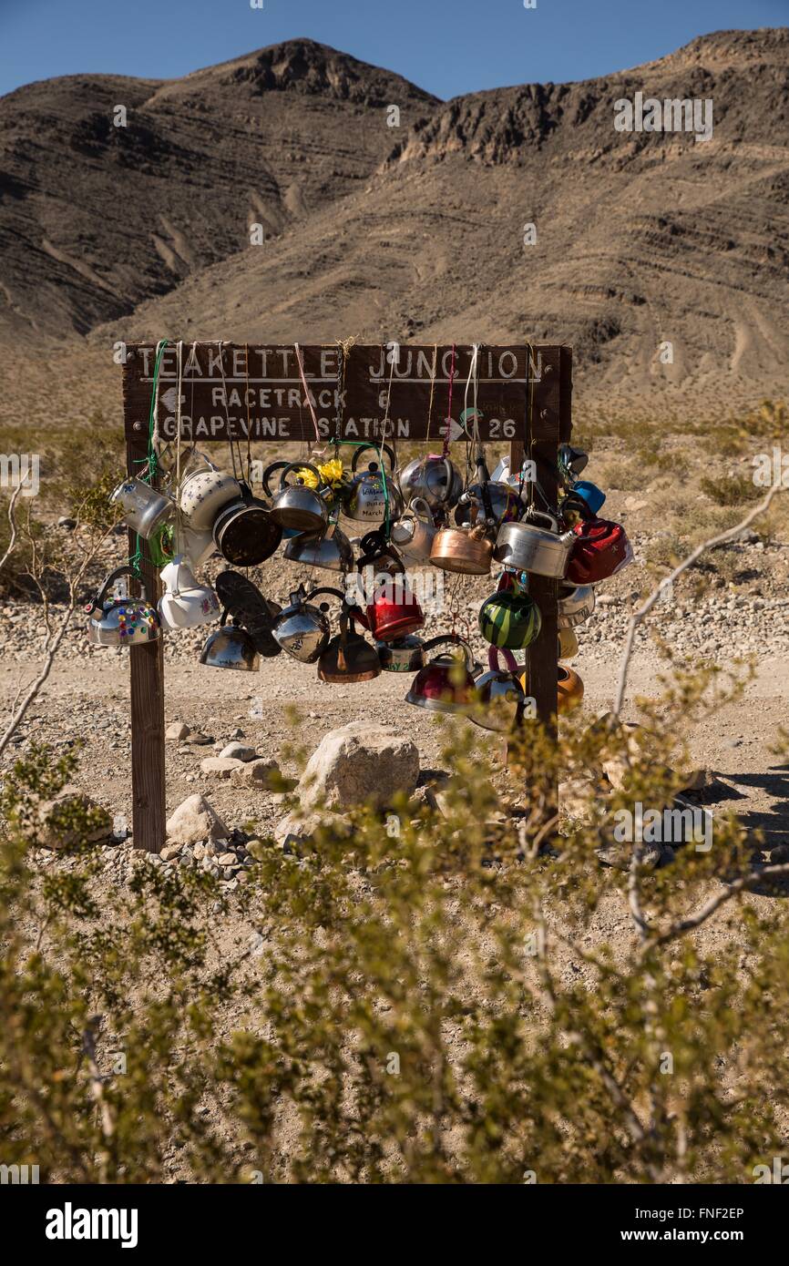 Death Valley, California, USA. 12th Mar, 2016. Tea Kettle Junction near ...