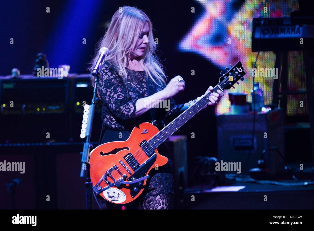 Calgary, AB, Canada. 14th Mar, 2016. NANCY WILSON of the rock band ...