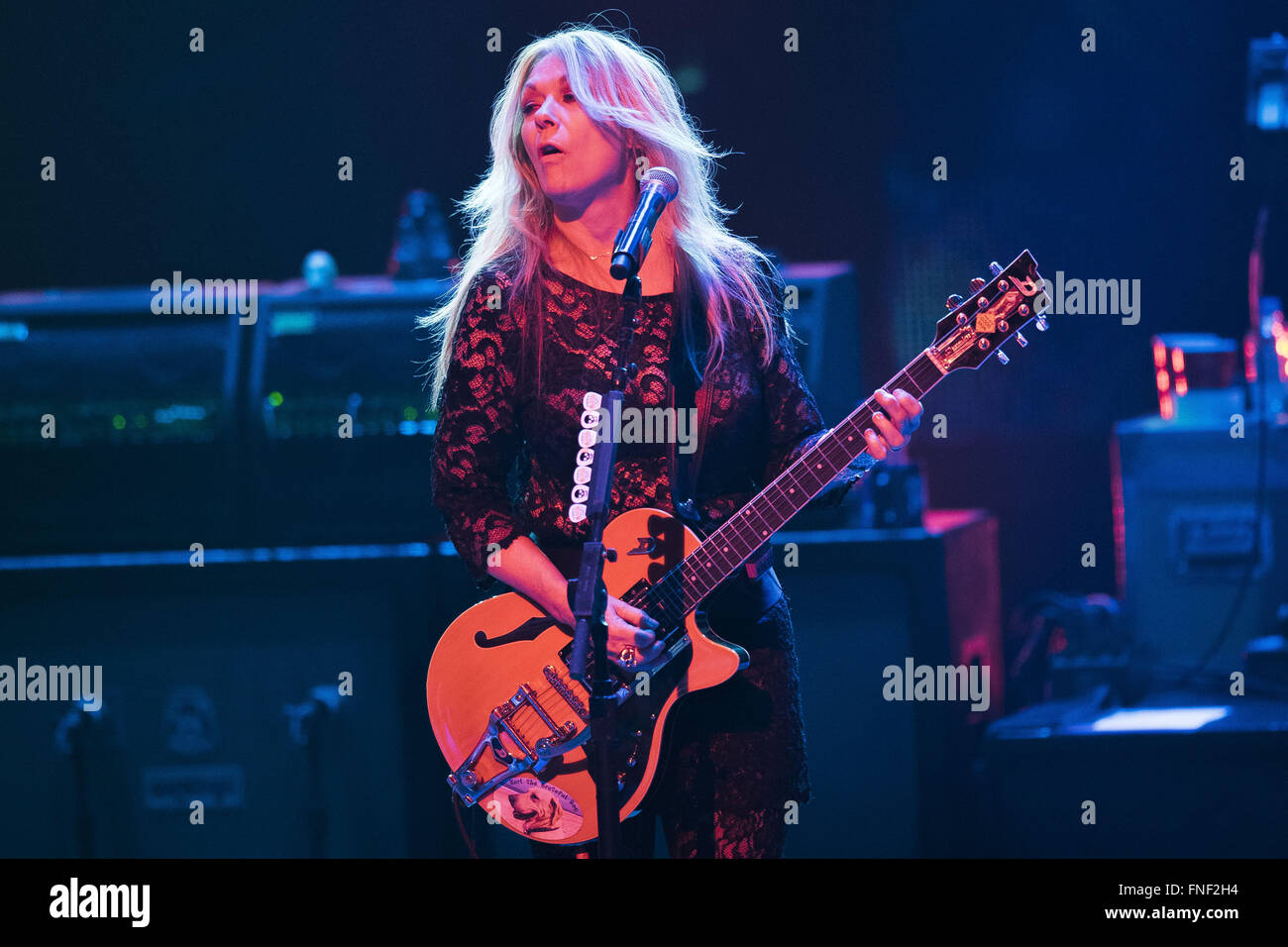 Calgary, AB, Canada. 14th Mar, 2016. ANN WILSON of the rock band 'Heart ...