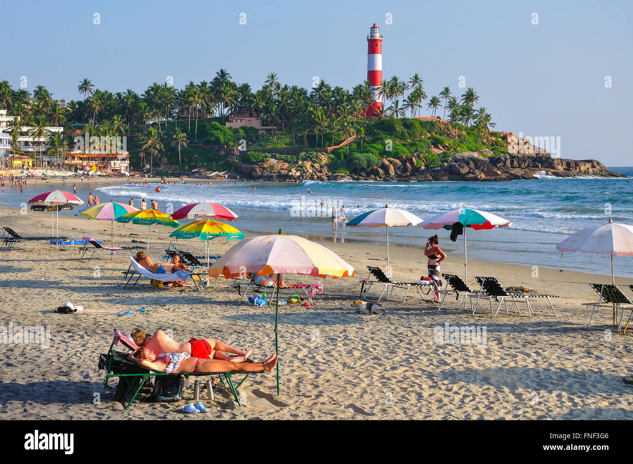 Kovalam Lighthouse Beach Stock Photo - Alamy