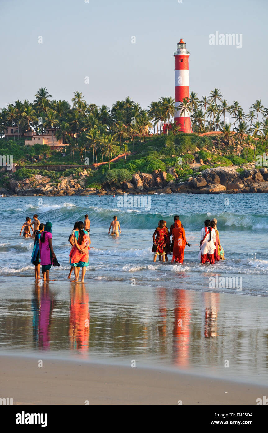 Kovalam beach lighthouse hi-res stock photography and images - Alamy