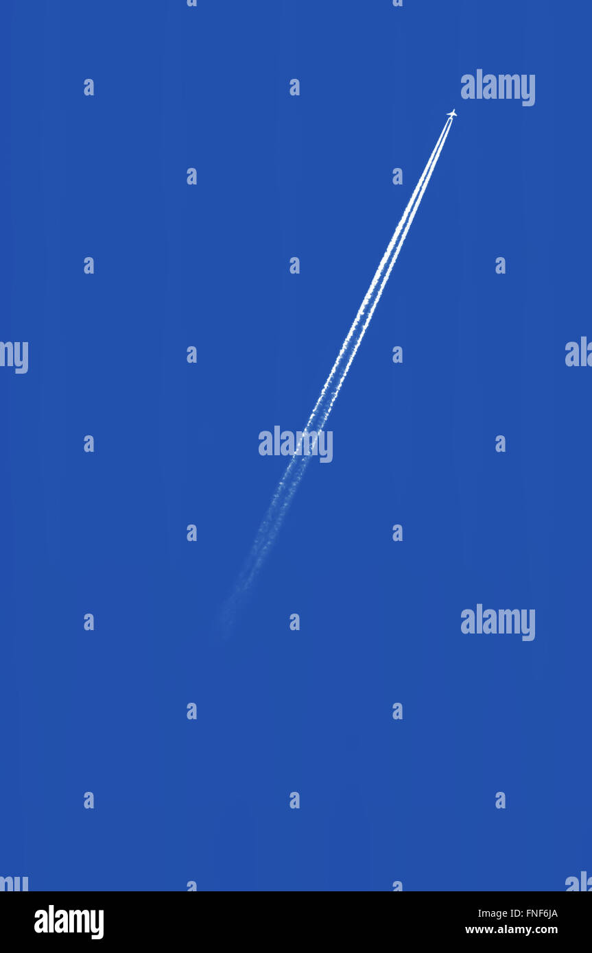 Clear sky with aero plane hi-res stock photography and images - Alamy