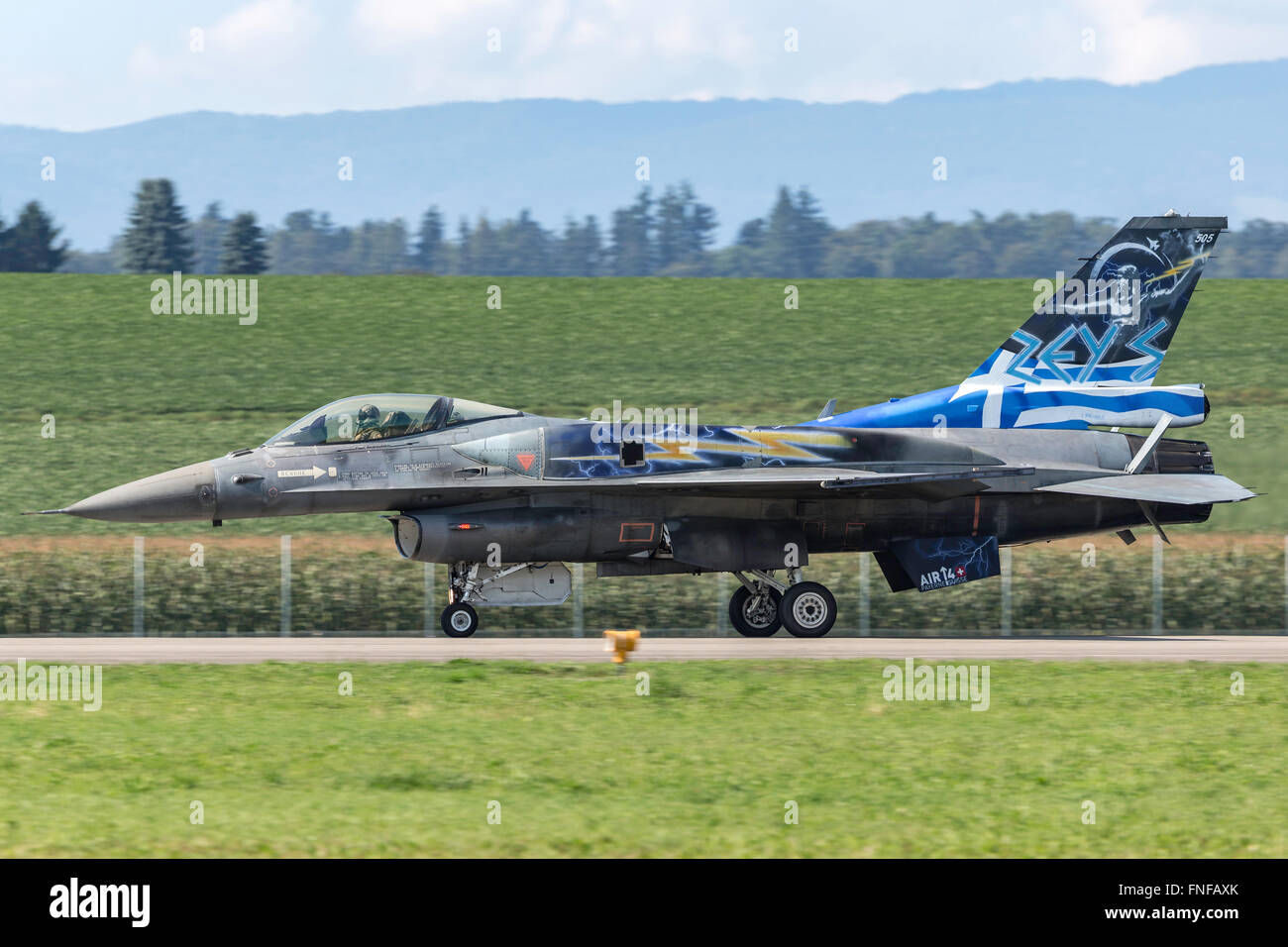 Lockheed Martin F-16 Fighting Falcon marked in the special colours of ...