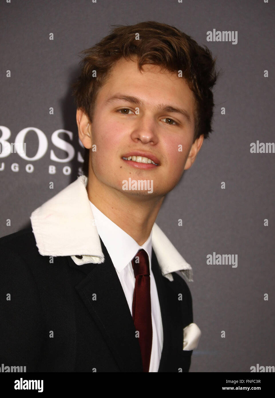 New York, USA. 14th Mar, 2016. Actor ANSEL ELGORT attends the World ...
