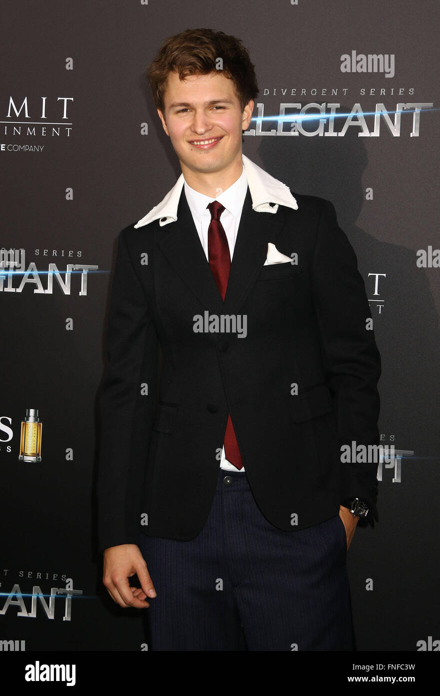 New York, USA. 14th Mar, 2016. Actor ANSEL ELGORT attends the World ...