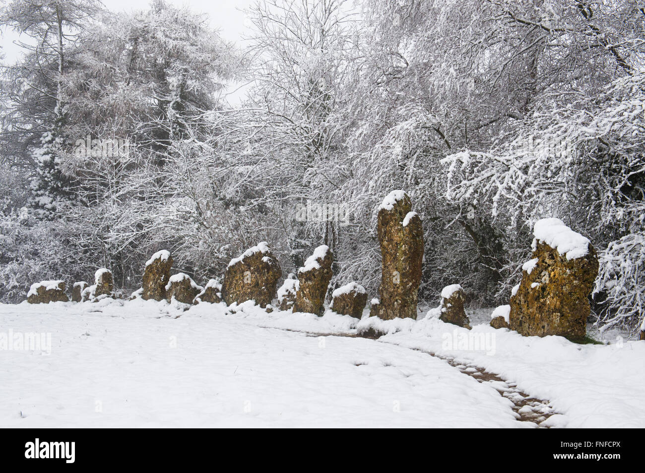 Stone circles in the snow hi-res stock photography and images - Alamy