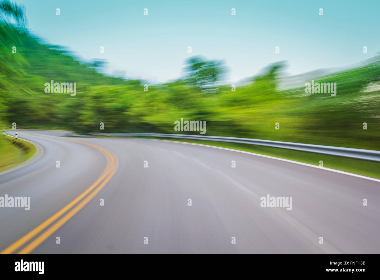 Motion blur of curve lane, Shoot inside moving car, Use for as ...