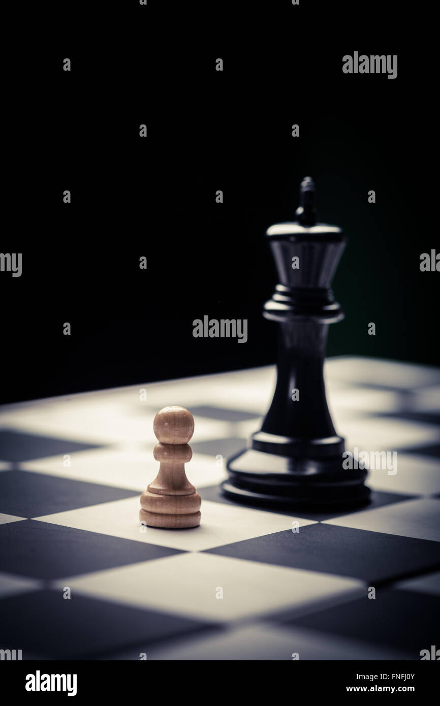 Close-up image of a chess board with chess pieces Stock Photo - Alamy