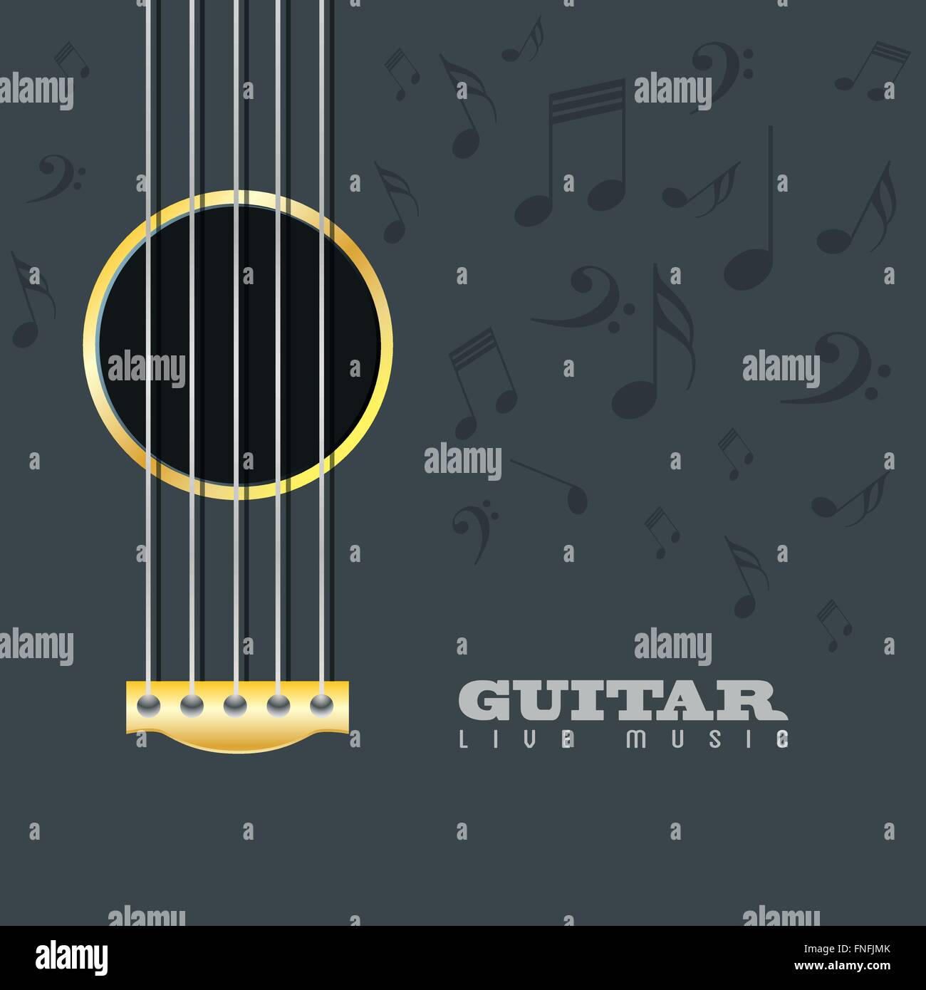Banner music instrument notes Stock Vector Images - Alamy