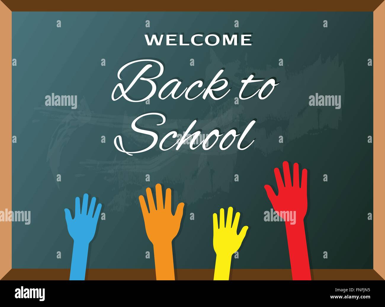 Student raise hand vector hi-res stock photography and images - Alamy