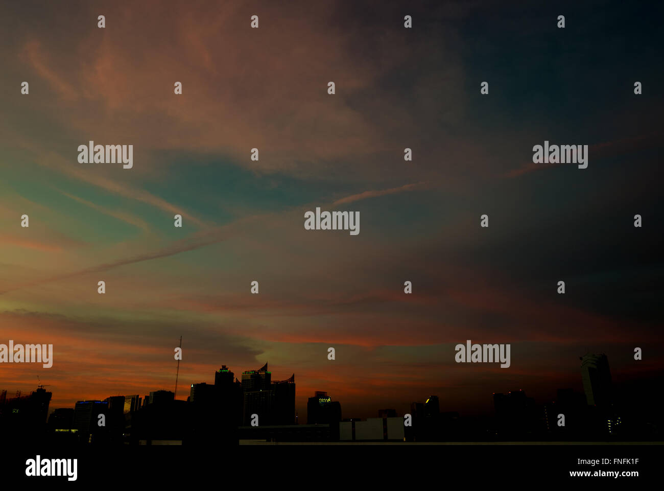 Evening sky colors Stock Photo - Alamy