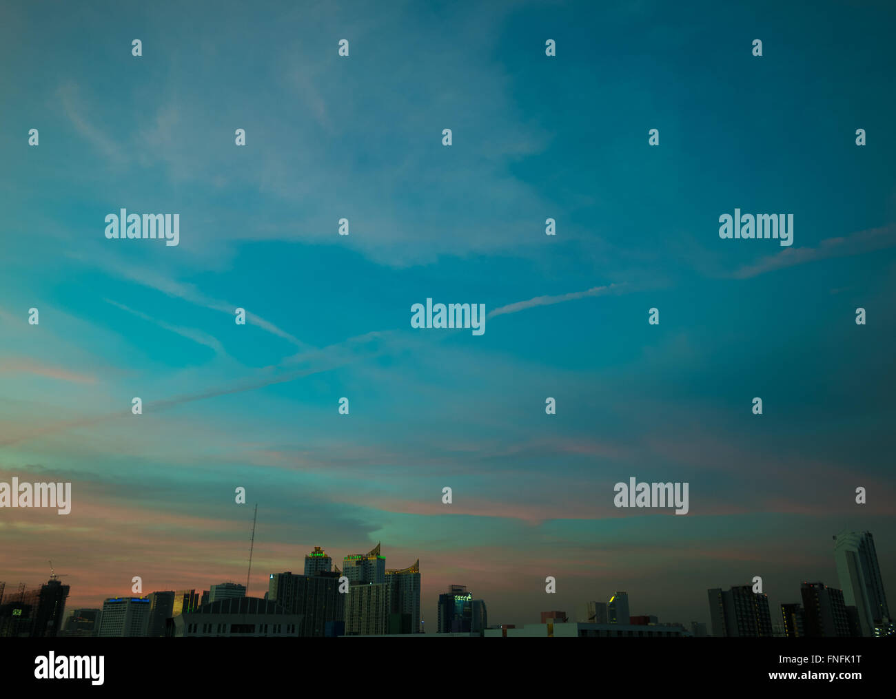 Evening sky colors Stock Photo - Alamy
