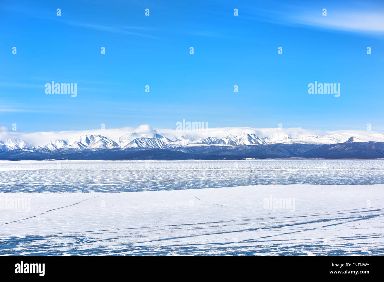 Lake Hovsgol in March. Central Asia. Mongolia Stock Photo - Alamy
