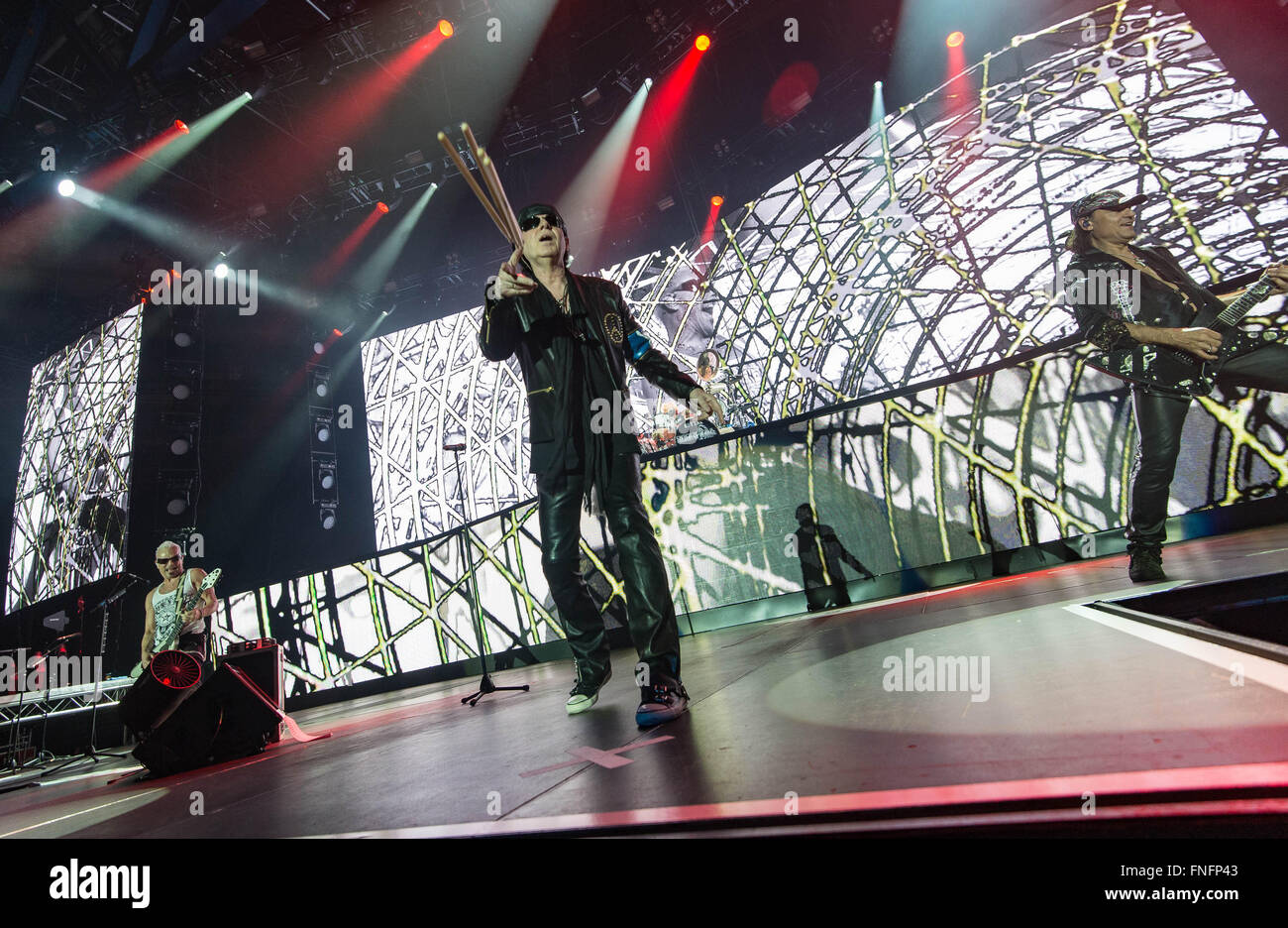 Stuttgart, Germany. 14th Mar, 2016. The rock band Scorpions with singer ...