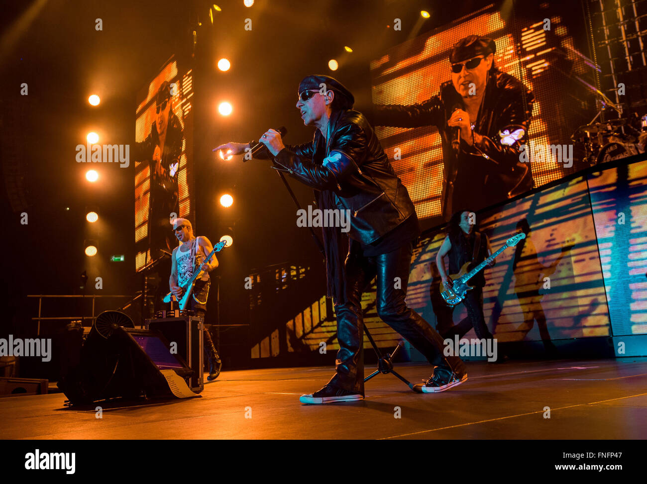 Stuttgart, Germany. 14th Mar, 2016. The rock band Scorpions with singer ...