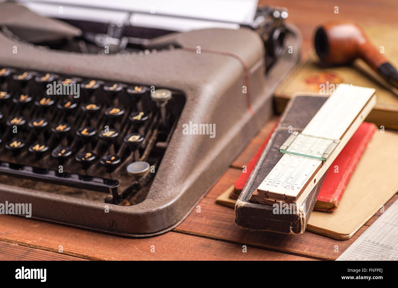Details on antique typewriter. Vintage and retro Stock Photo - Alamy