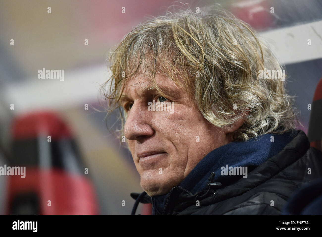 Kaiserslautern, Germany. 14th Mar, 2016. Bochum coach Gertjan Verbeek ...