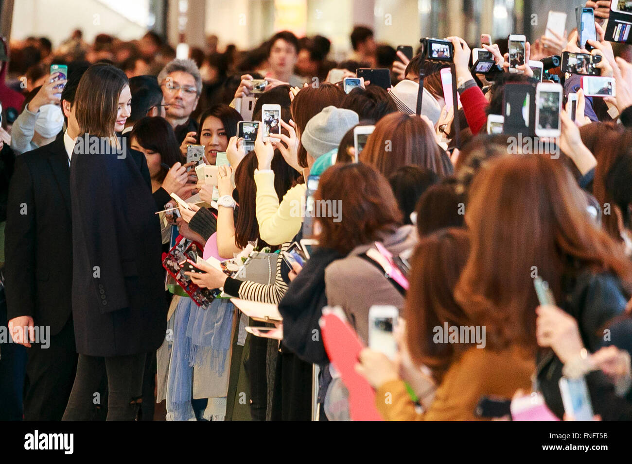Narita, Japan. 15th March, 2016. Australian supermodel Miranda Kerr ...