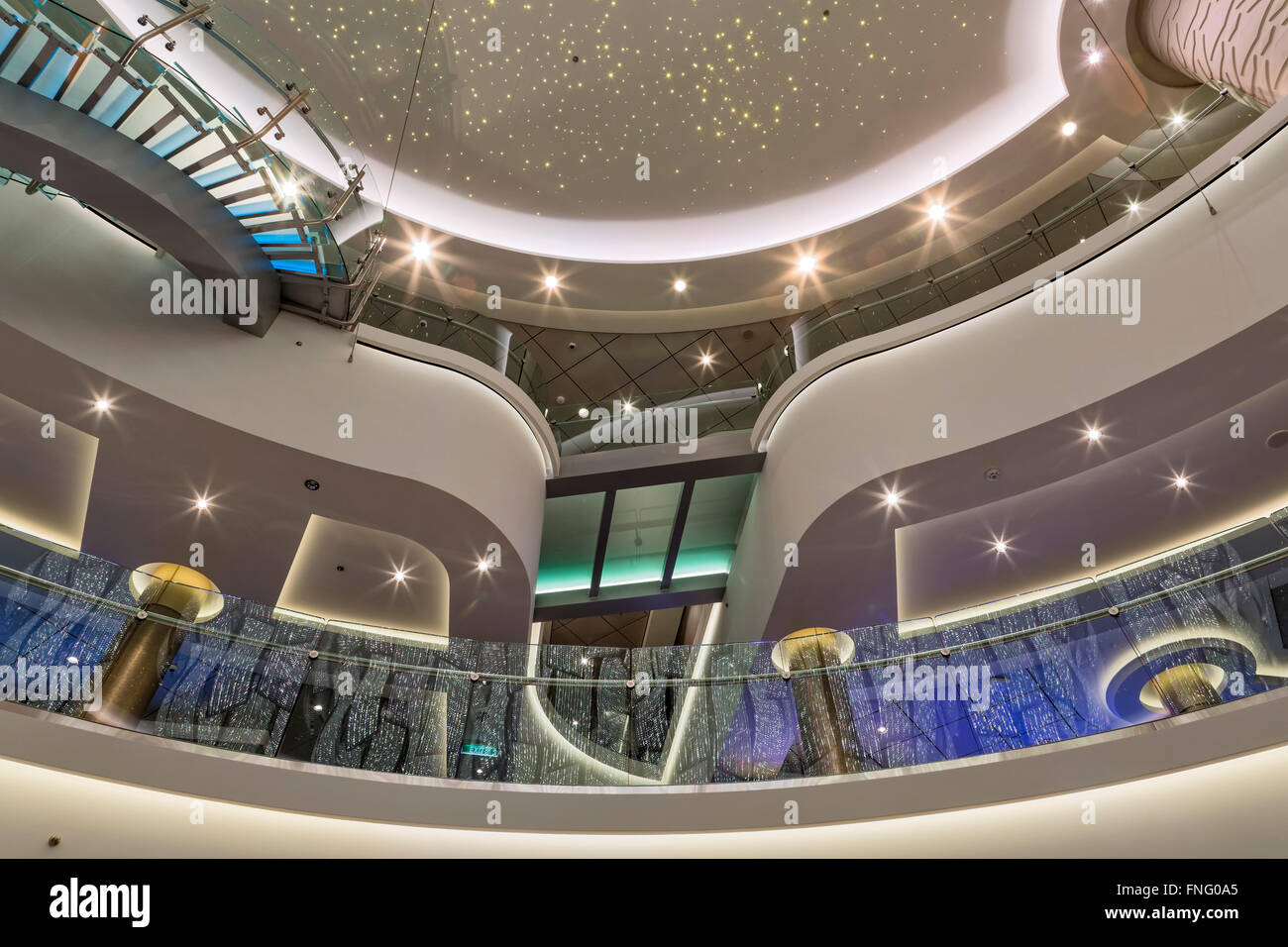 Central atrium detail. Norwegian Cruise Ship – The Escape, Southampton ...
