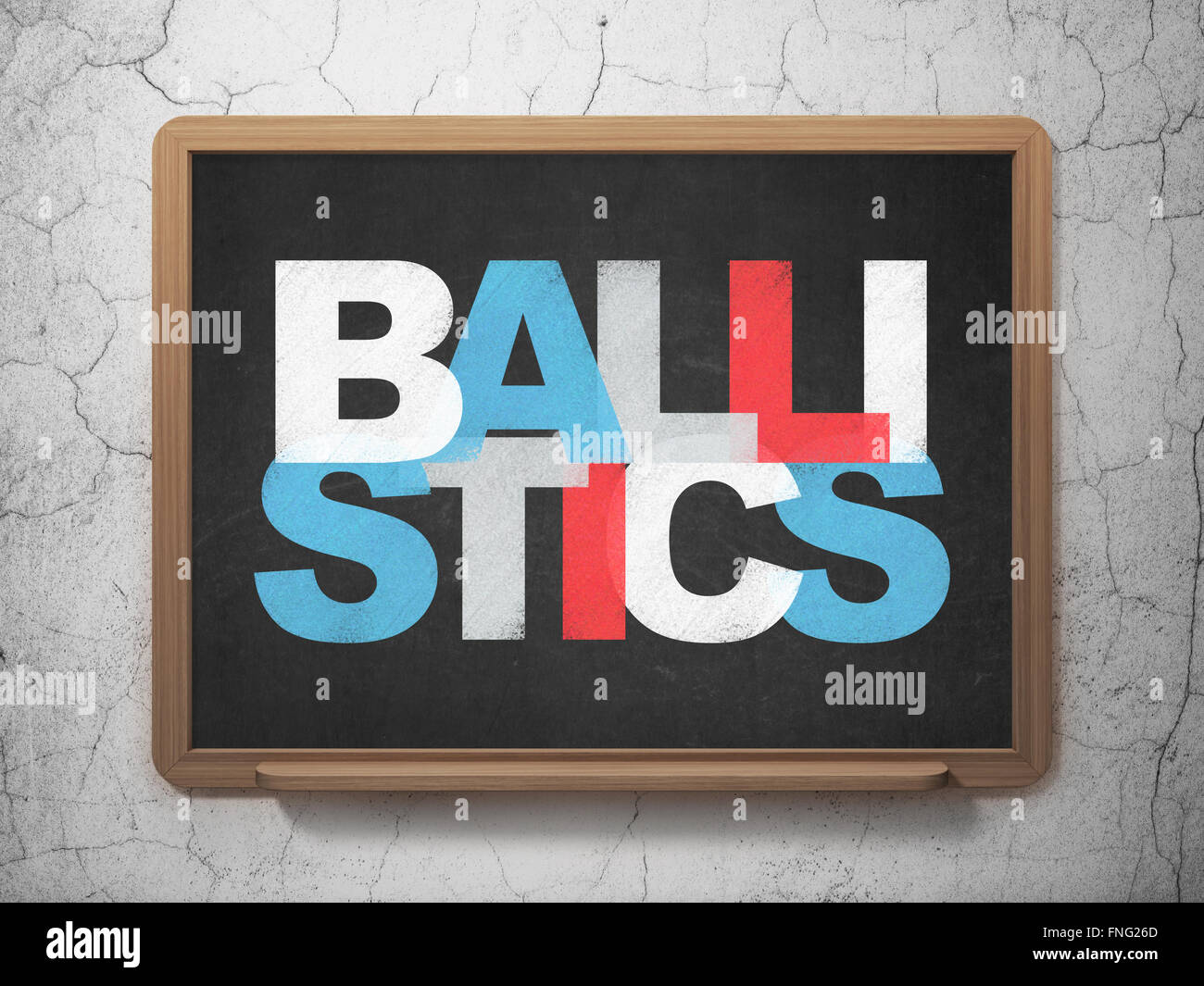 Science concept: Ballistics on School Board background Stock Photo - Alamy