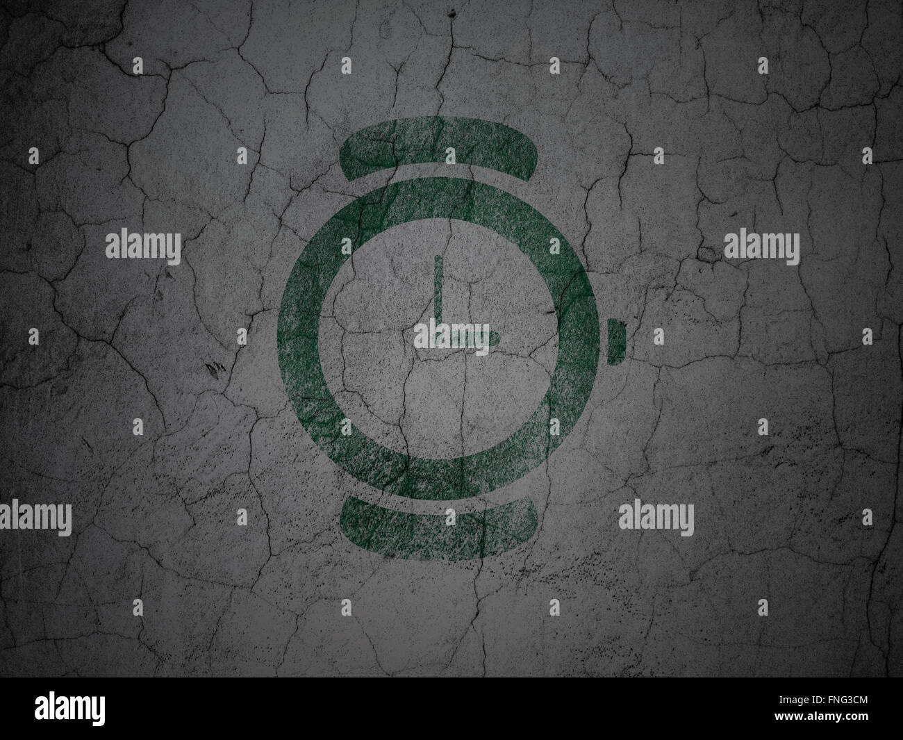 Timeline concept: Watch on grunge wall background Stock Photo - Alamy