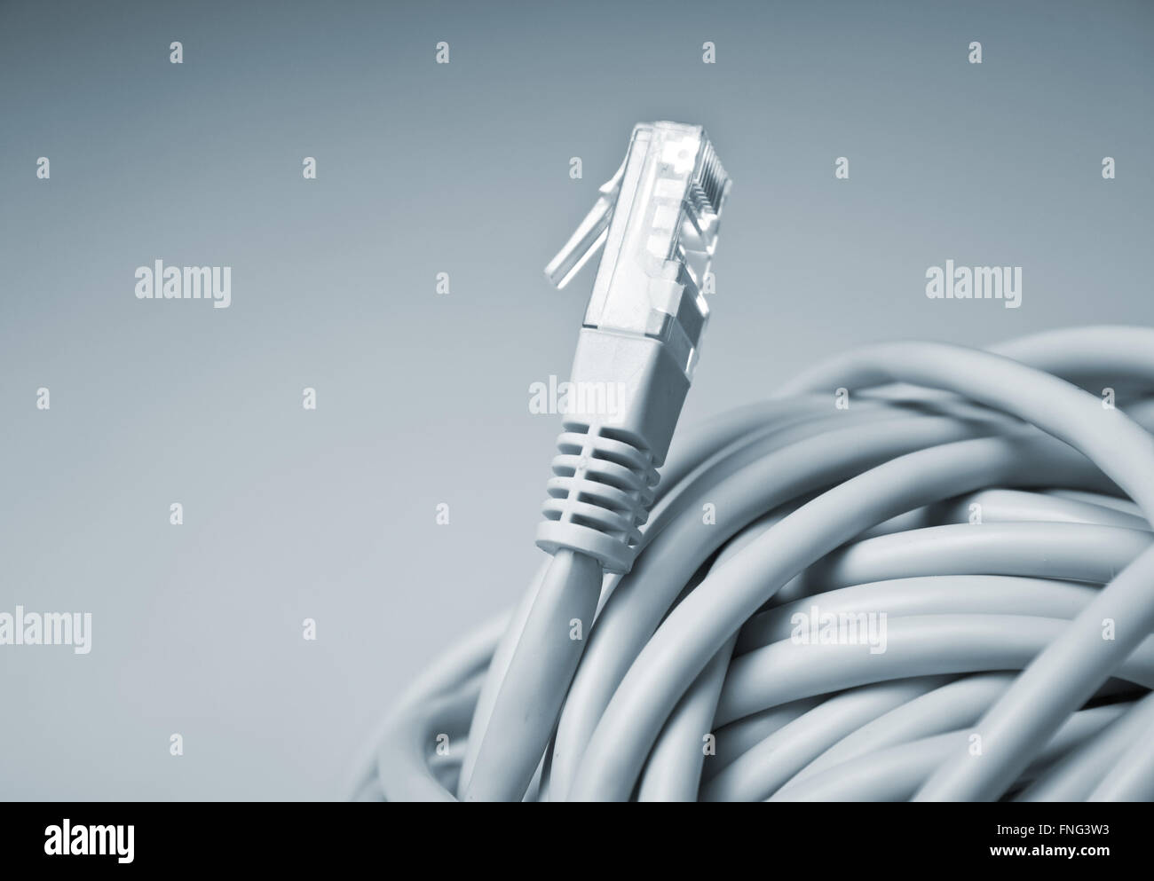 Horizontal side view of a gray network cable socket Stock Photo - Alamy