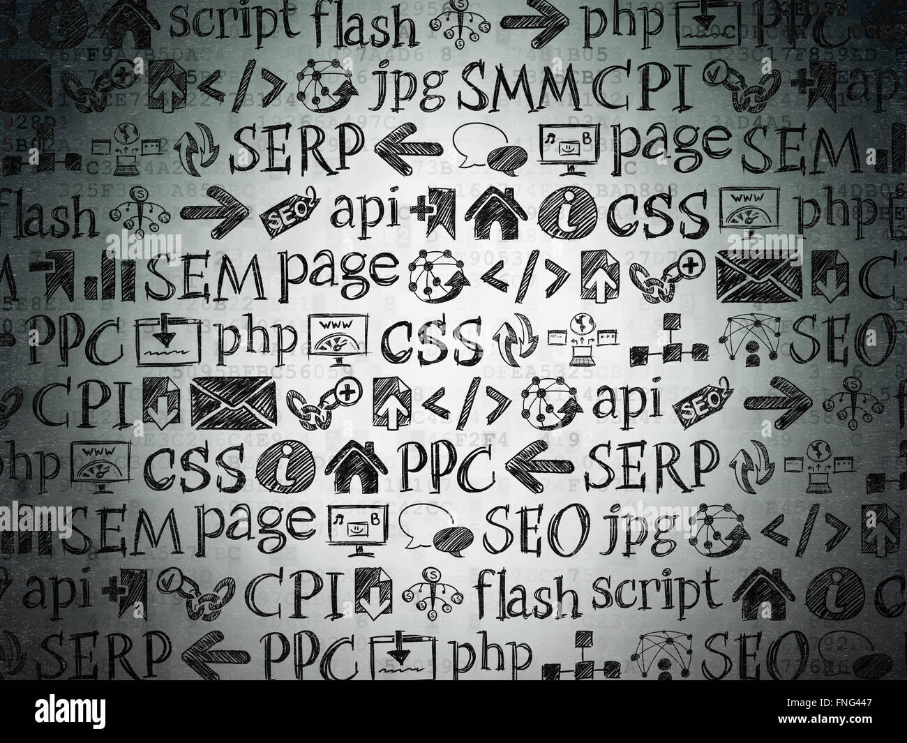 Digital background: Digital Paper with Hand Drawn Site Development ...