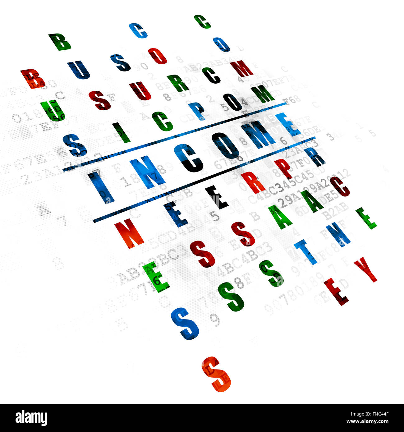 Finance concept: Income in Crossword Puzzle Stock Photo - Alamy