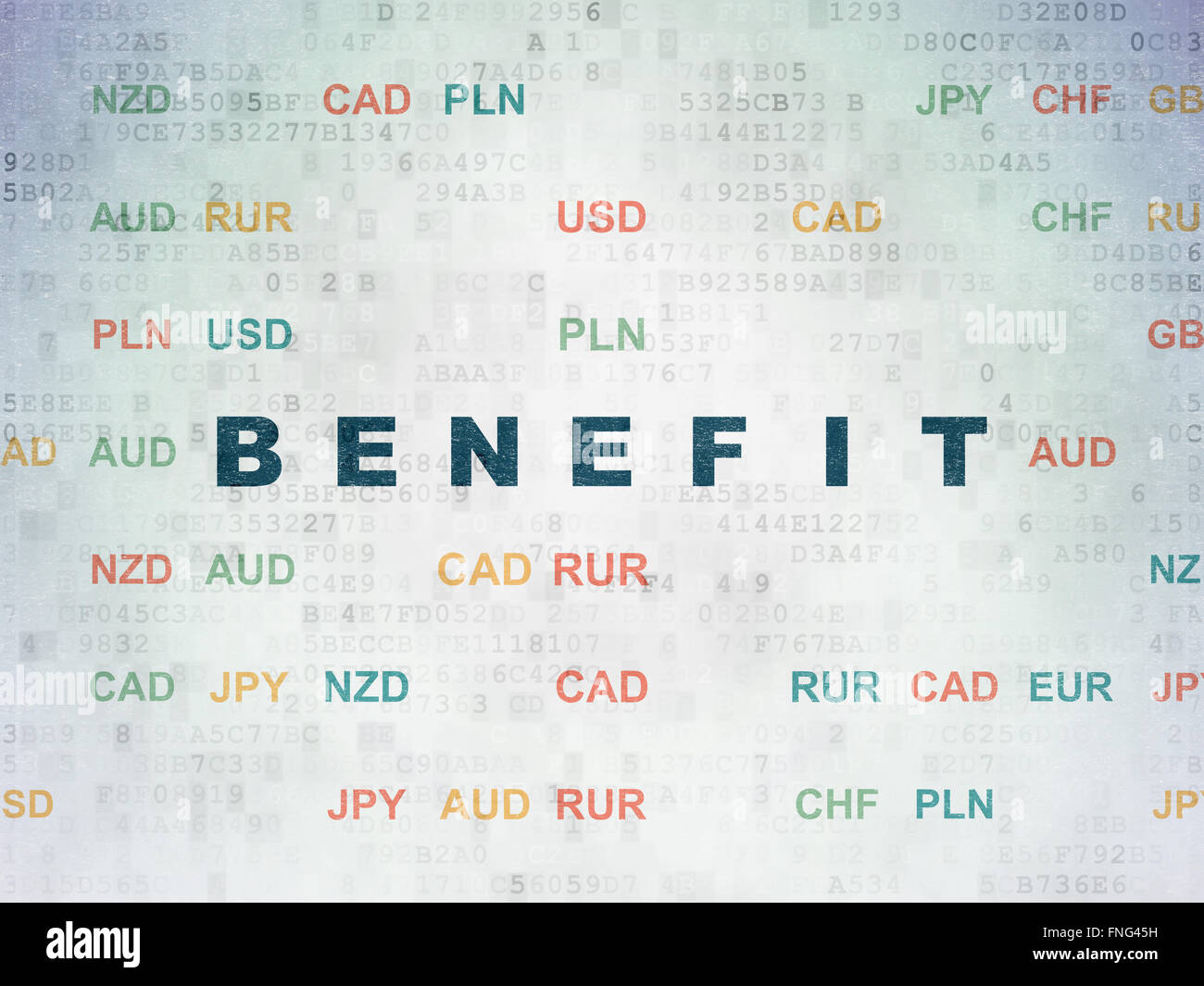 Business concept: Benefit on Digital Paper background Stock Photo - Alamy