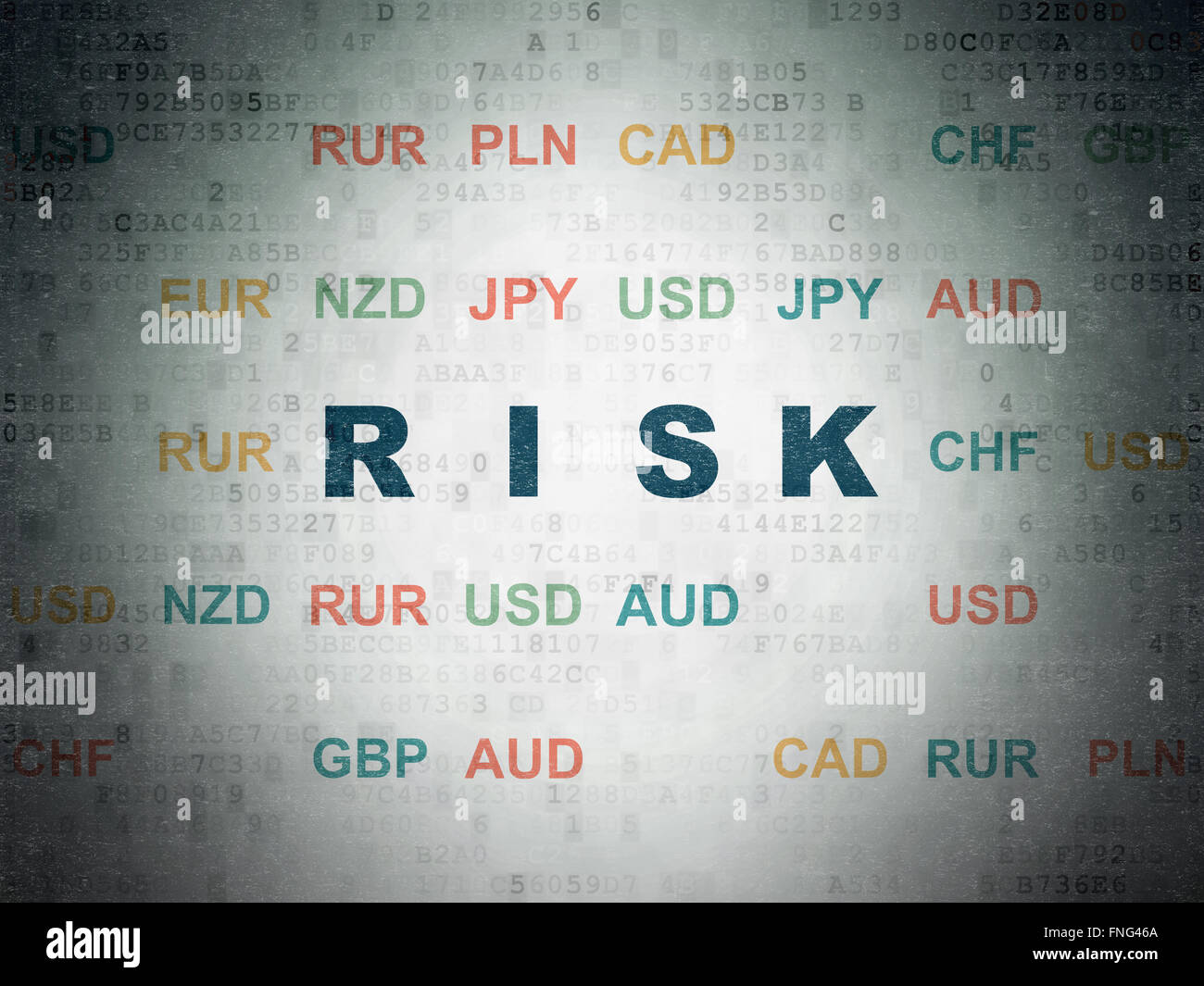 Finance concept: Risk on Digital Paper background Stock Photo - Alamy