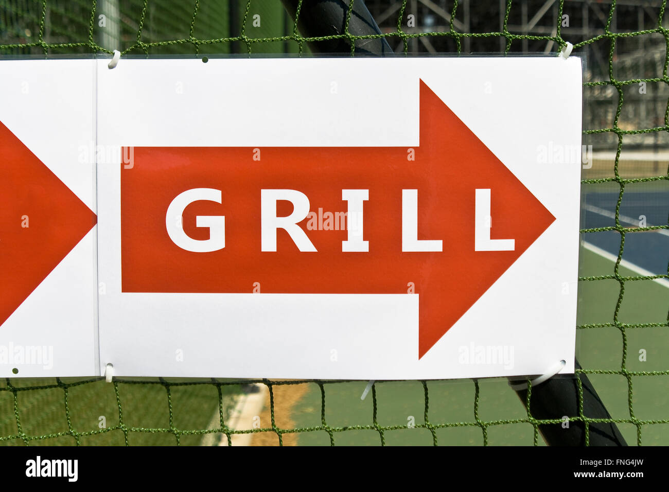 Sign for grill restaurant Stock Photo - Alamy