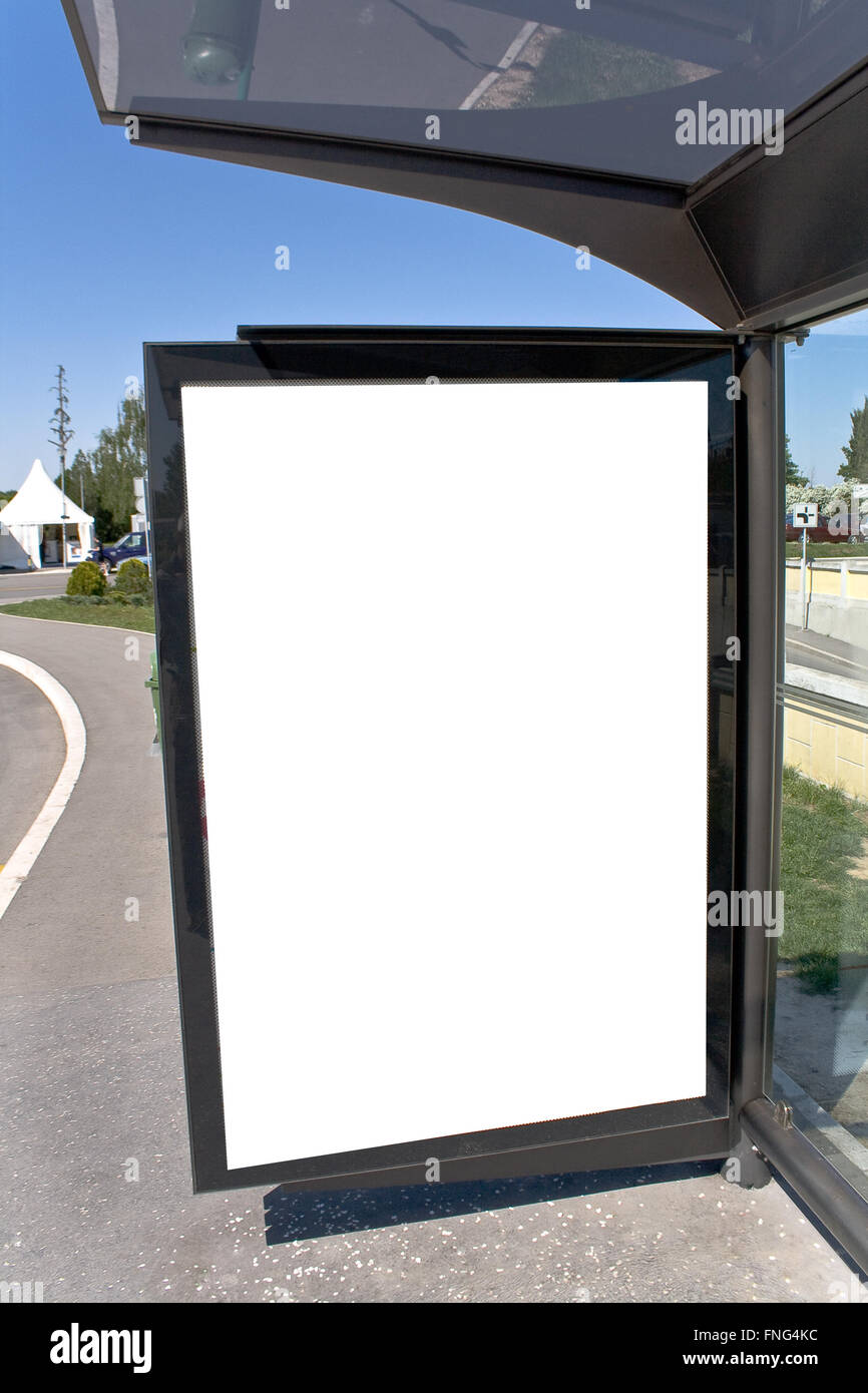 Bus stop advertising sign hi-res stock photography and images - Alamy